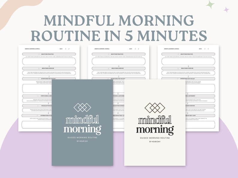 Mindful Morning Journal | Guided Morning Routine | Wellness Routine ...