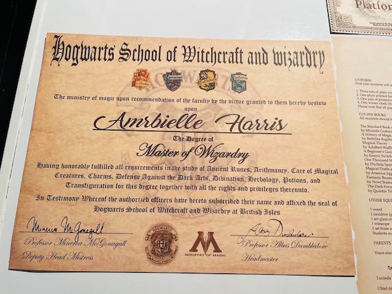 Hogwarts Certificate Template