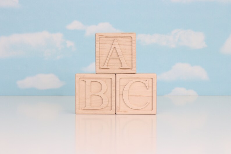 Wooden Alphabet Blocks for Toddlers and Babies Alphabet Set - Etsy