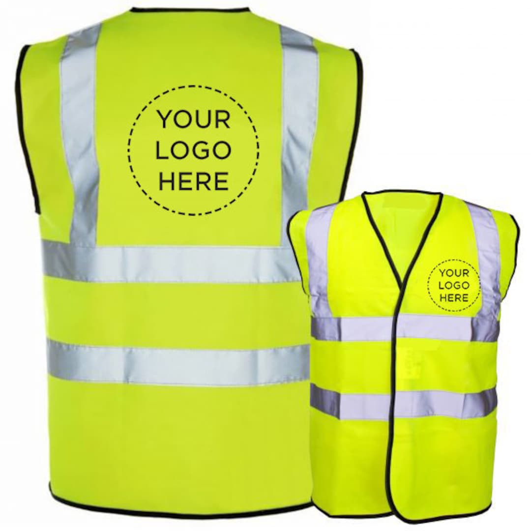 Personalized Hi Vis Vest Custom Printed High Visibility Adult Safety ...