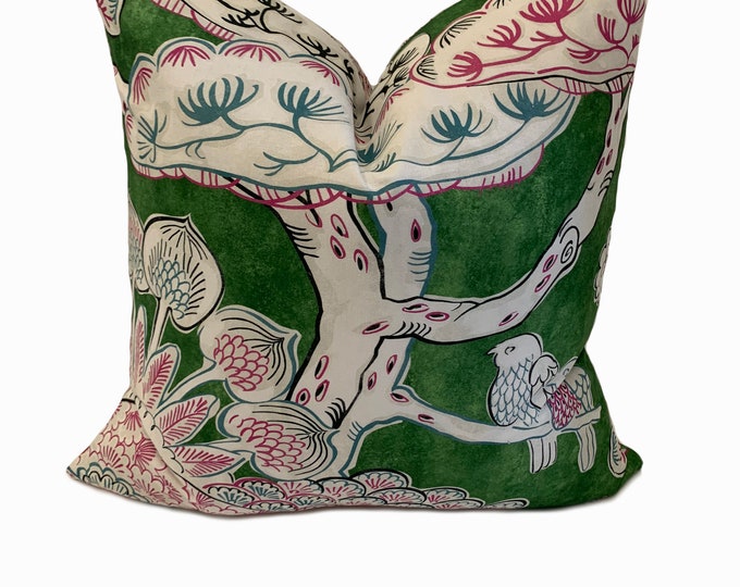 Thibaut Tree House Nara Collection Green Cushion Cover Pillow Cover ...