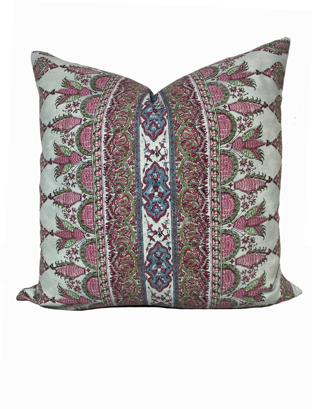 Thibaut Akola Stripe Raspberry and Teal Cushion Cover Pillow Cover ...