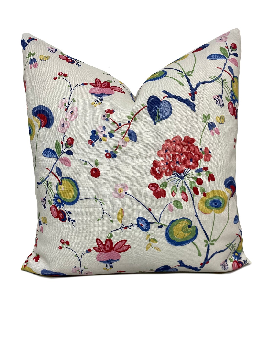 Schumacher Vasily Linen Multi Cushion Cover Pillow Cover Double Sided ...