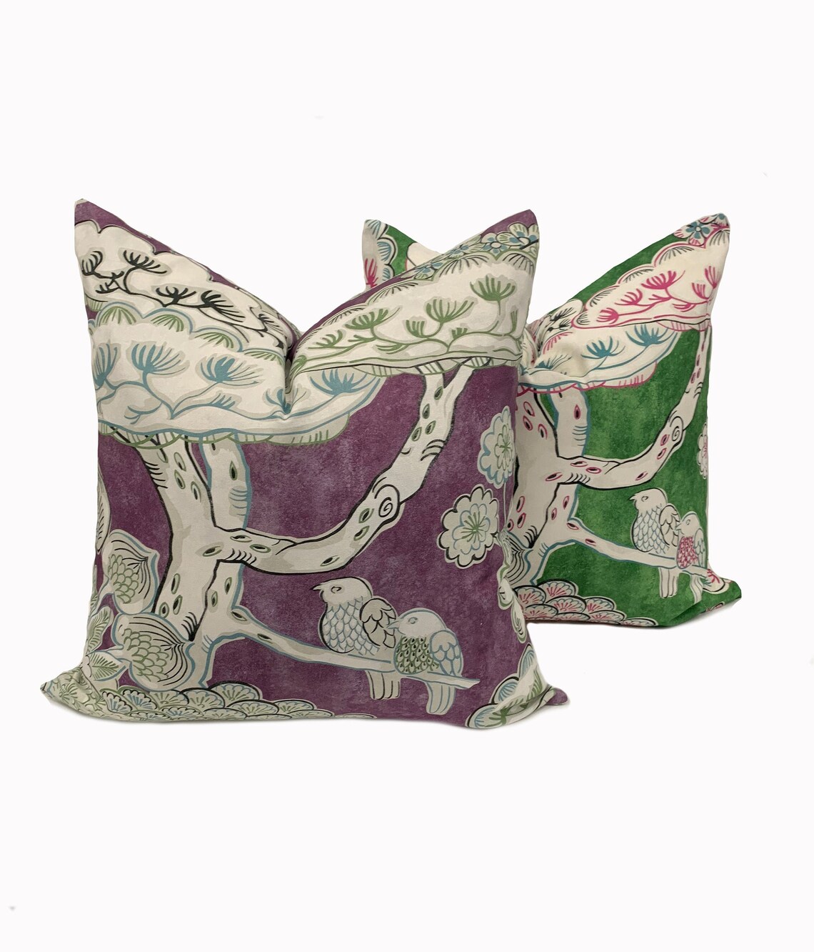 Thibaut Tree Nara Collection House Eggplant Cushion Cover - Etsy