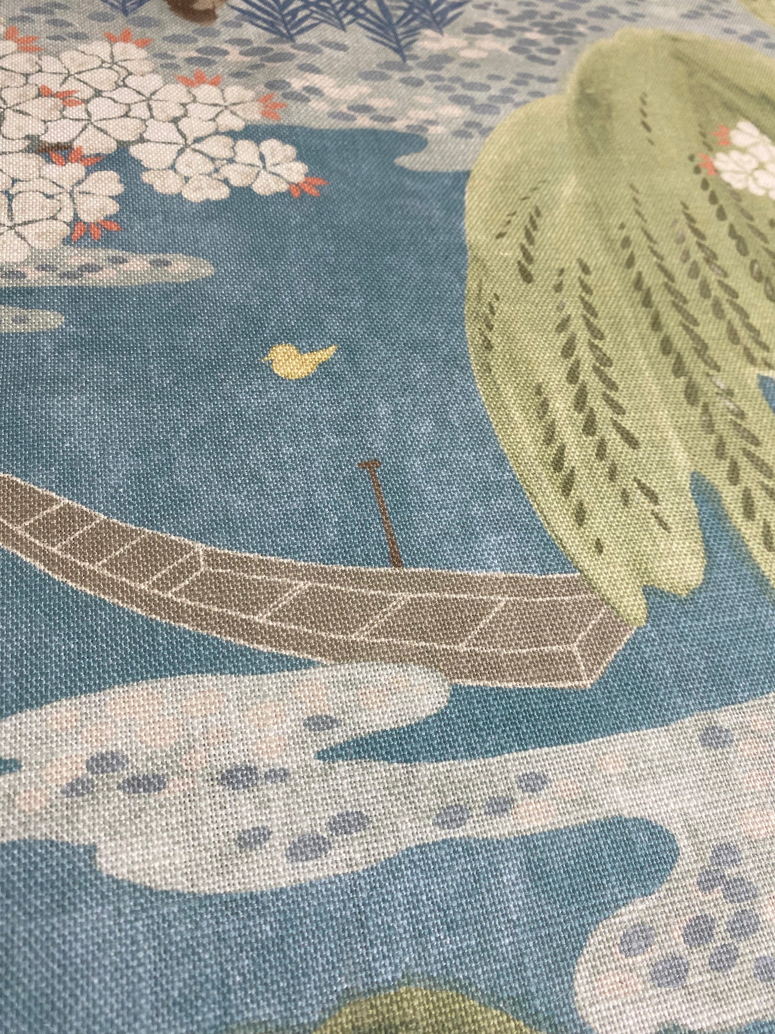 Thibaut 'WILLOW TREE' Willow Tree Collection Turquoise Cushion Cover ...
