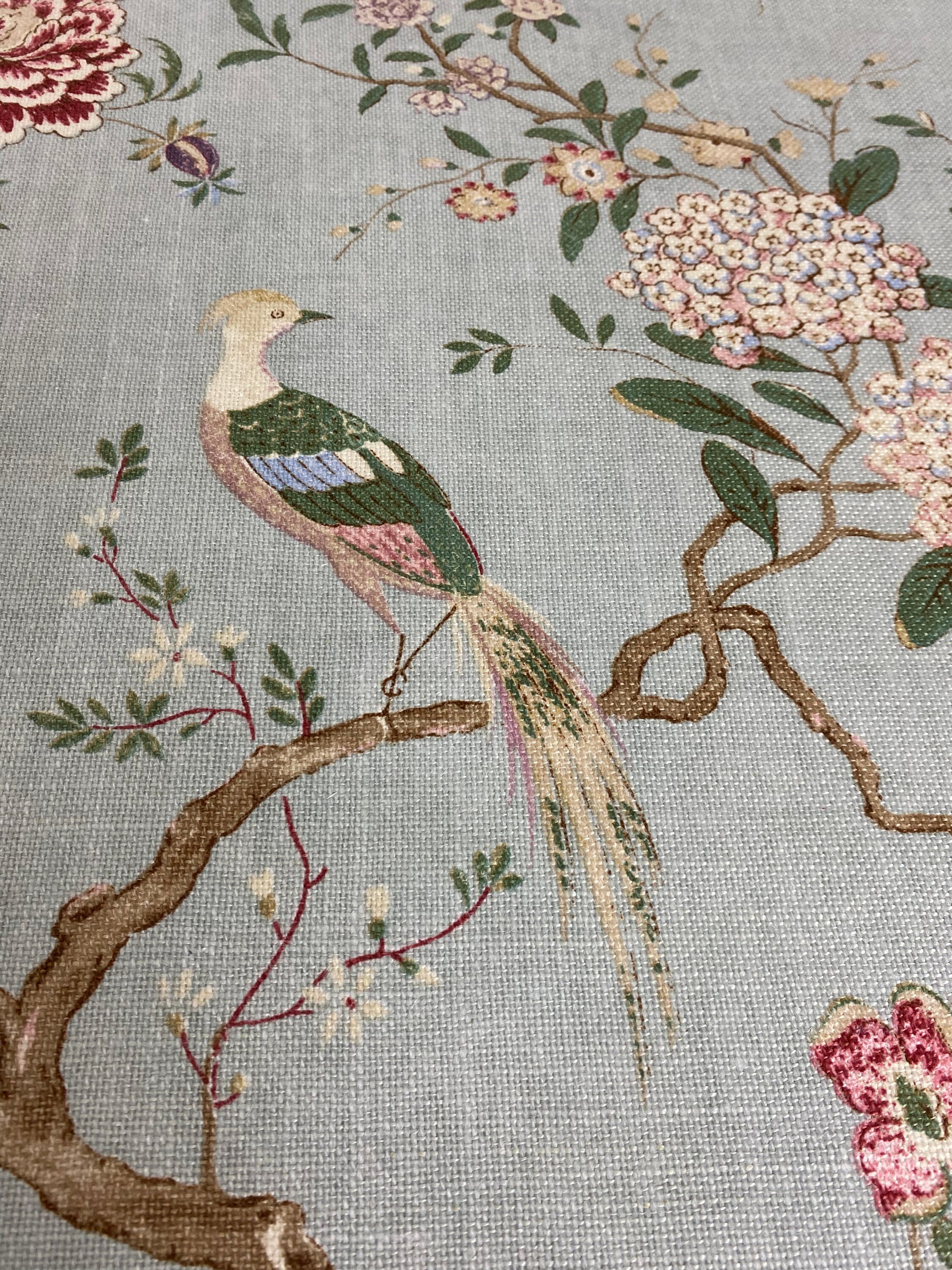 G.P & J Baker Oriental Bird Signature Eau De Nil Double Sided Cushion ...