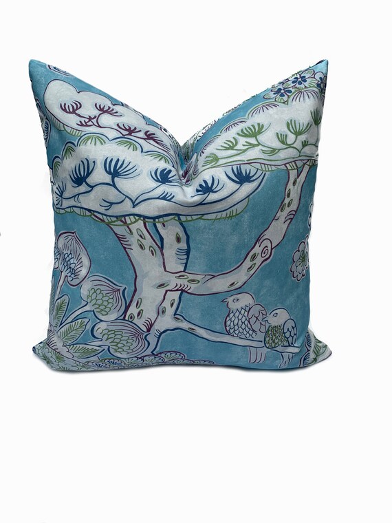 Thibaut Tree House Robins Eggs Cushion Cover Pillow Cover | Etsy