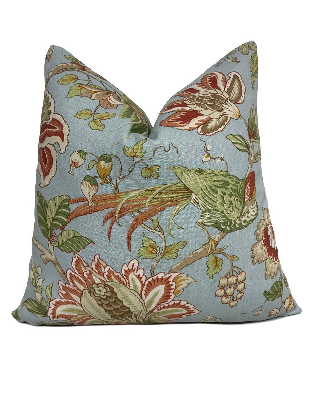 Schumacher Sandringham Robins Egg Cushion Cover Pillow Cover Double ...