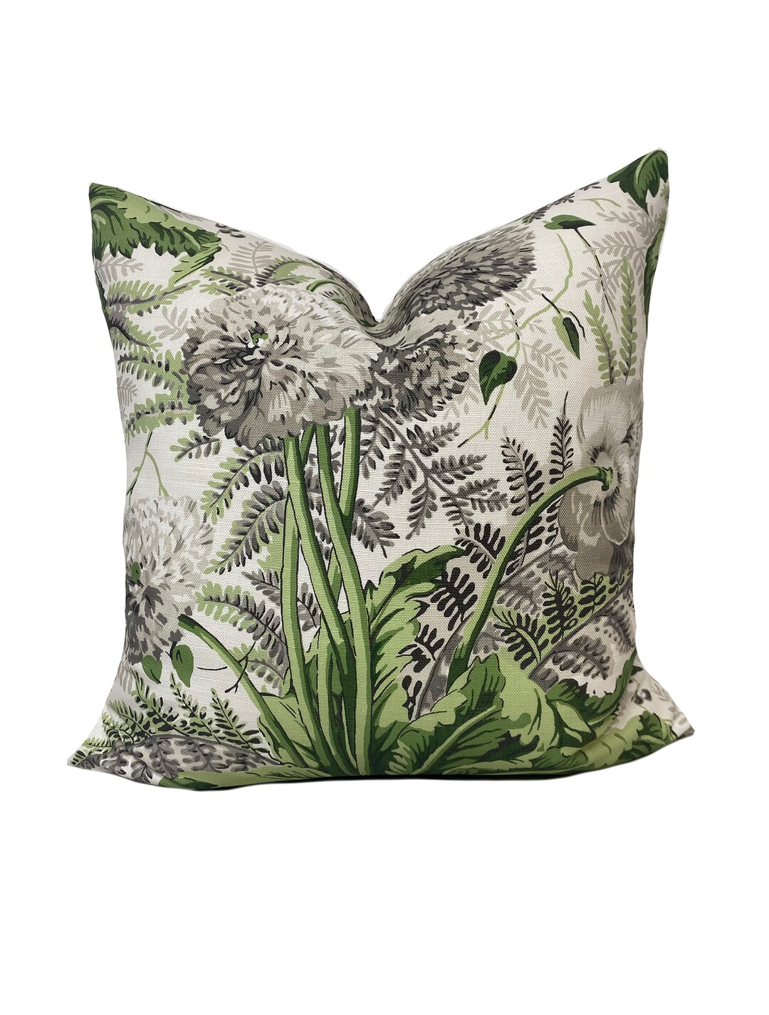 Thibaut DAHLIA Spring on White Devon Collection Cushion Cover Pillow ...