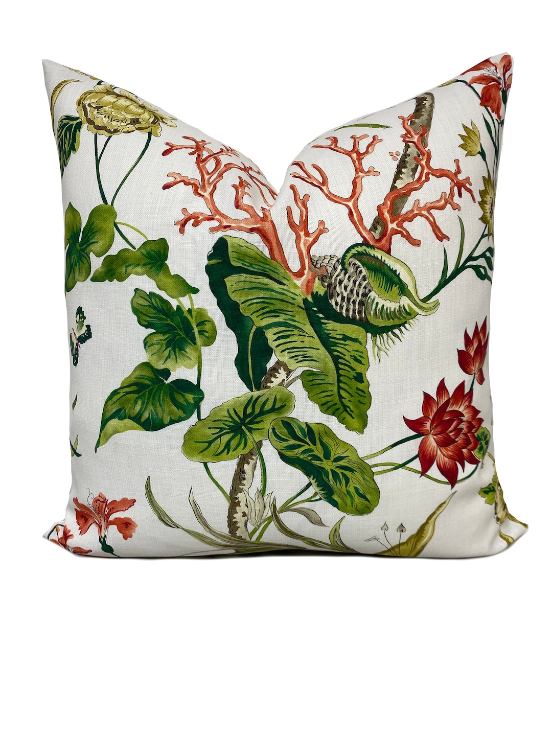 Sanderson Mauritius Ivory / Multi OUTDOOR Fabric Cushion Cover Pillow ...