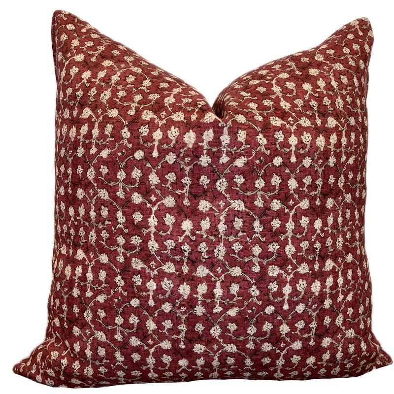 Robert Kime Red Pillow - Etsy
