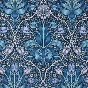 William Morris Spring Thicket Midenight/lilac Cushion Cover Pillow ...