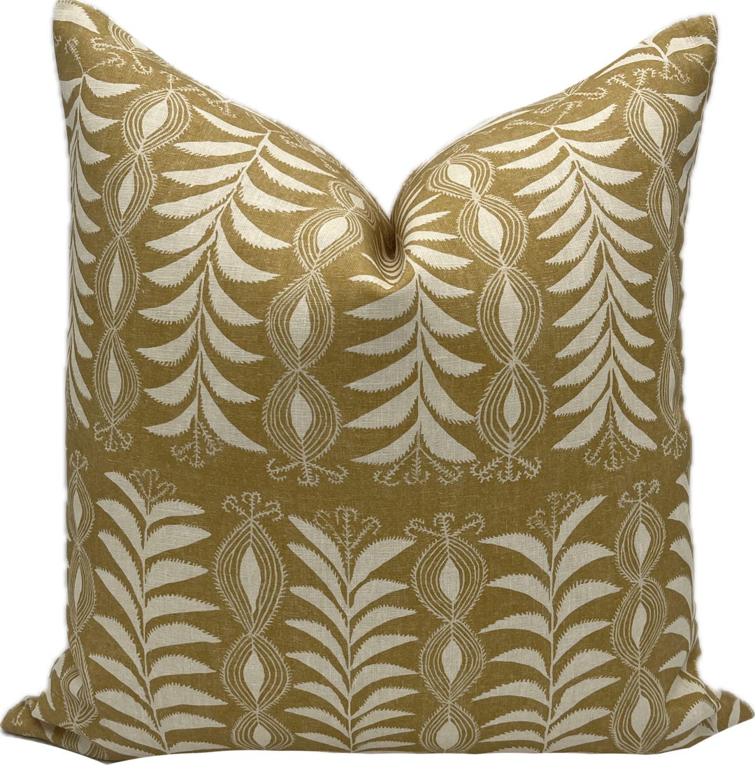Penny Morrison Little Zanzibar Yellow Fabric Double Sided Cushion Cover ...