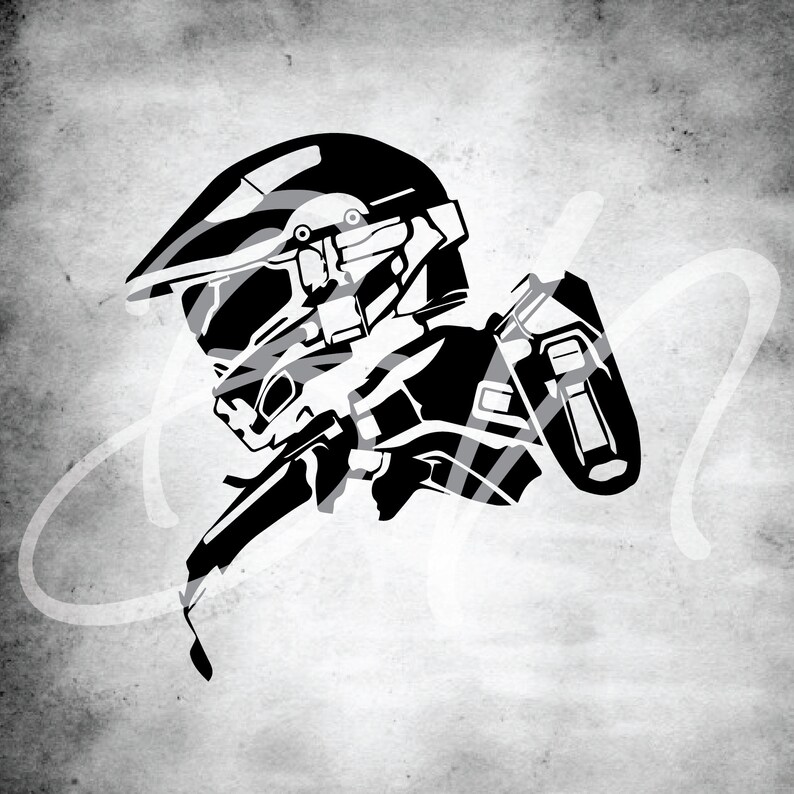 Halo Master Chief Decal HALO Vinyl Decal Sticker | Etsy