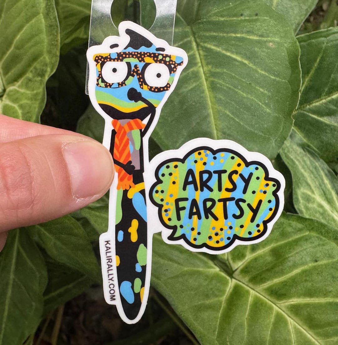 Artsy Fartsy Sticker Vinyl Waterproof Decal for Artist Painter Gift ...