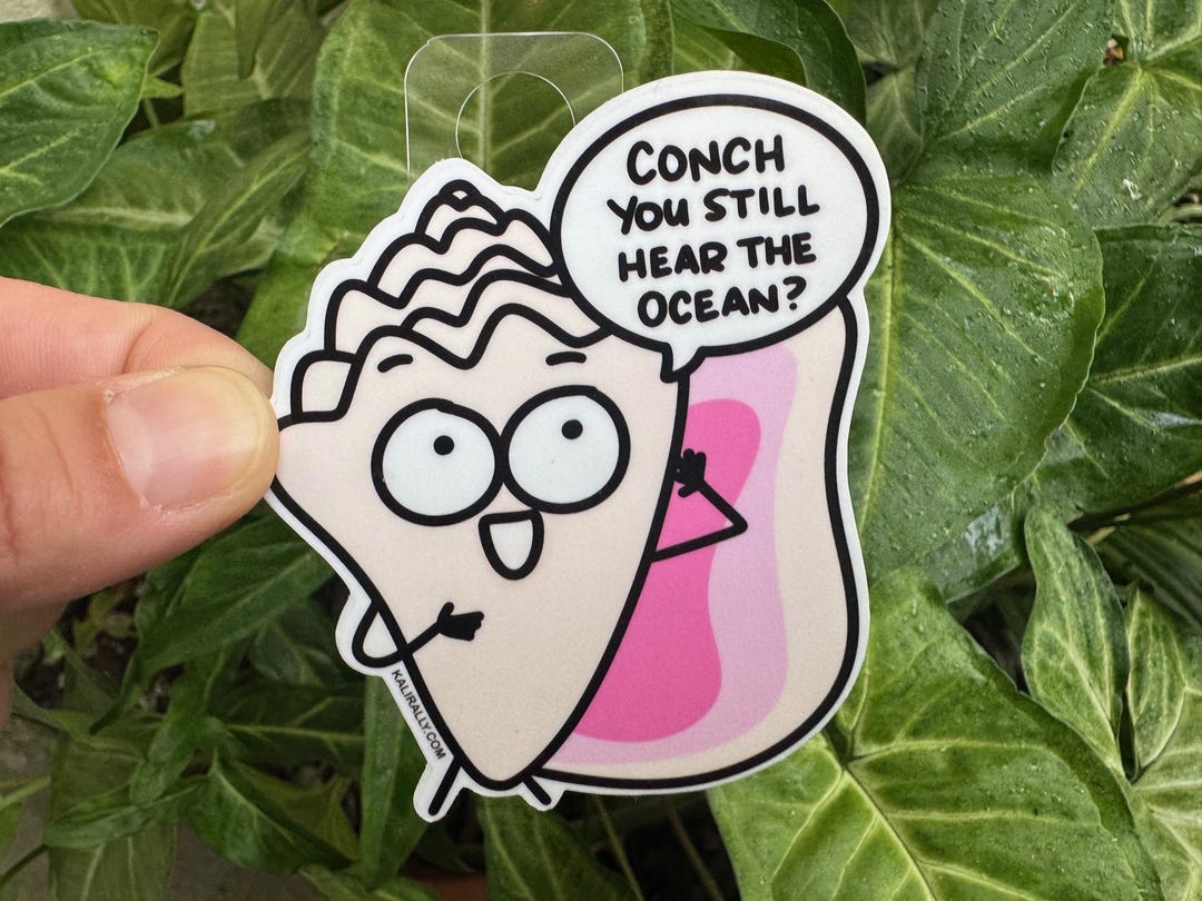 Funny Florida Sticker Pack Conch Shell Collector Souvenir Funny Vinyl ...