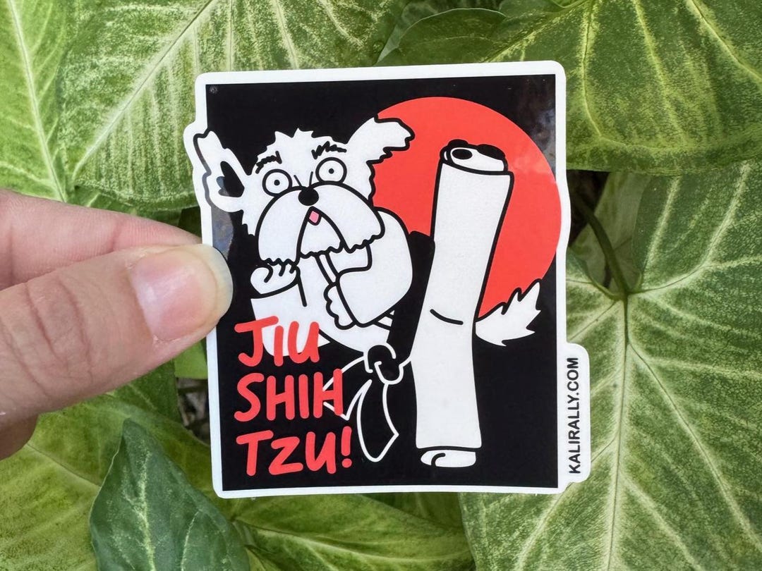 Jiu Jitsu Sticker Jiu Shih Tsu Stickers Funny Stickers Dog Vinyl ...