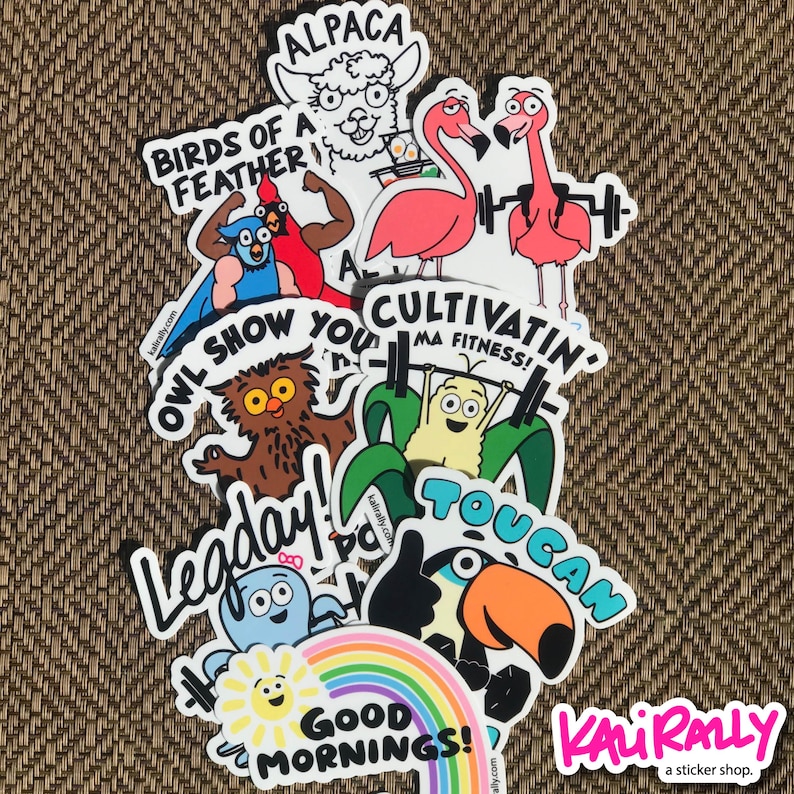 Funny Gym Sticker Pack Personal Trainer Gift Waterproof Decals Weight ...