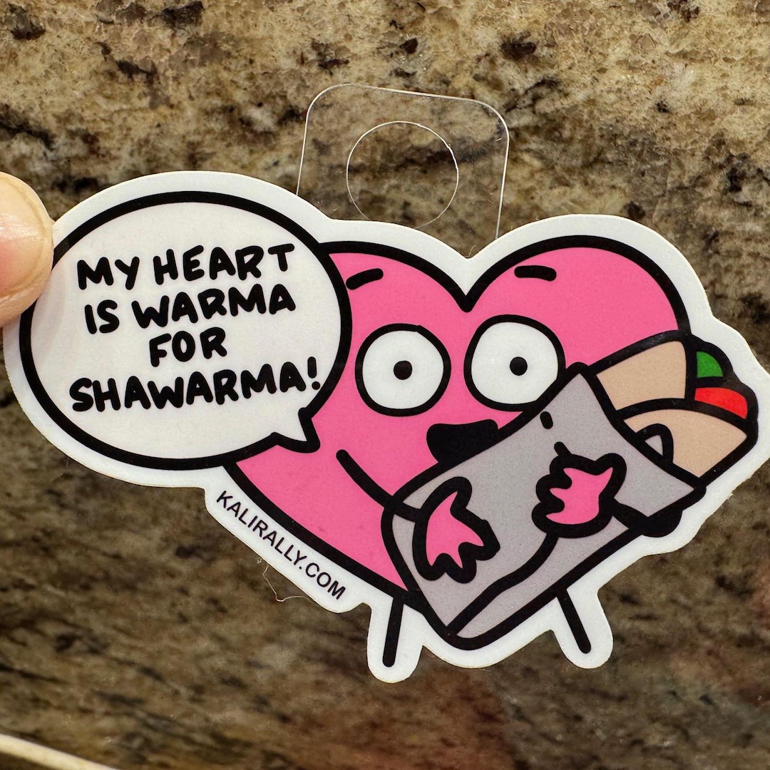 Chicken Shawarma Sticker Funny Food Sticker Pack Foodie Love Lebanese ...
