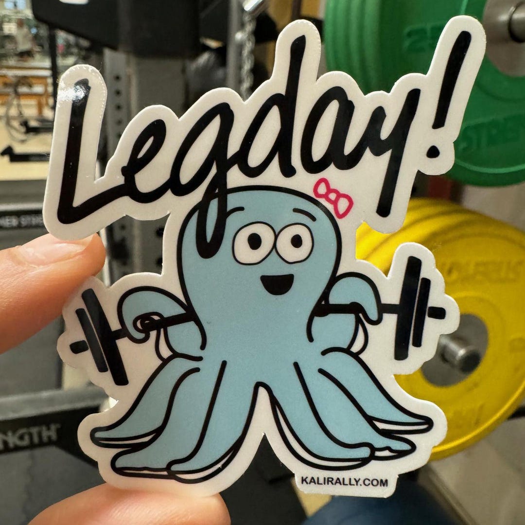 Funny Gym Sticker Pack Leg Day Personal Trainer Gift Waterproof Decals ...