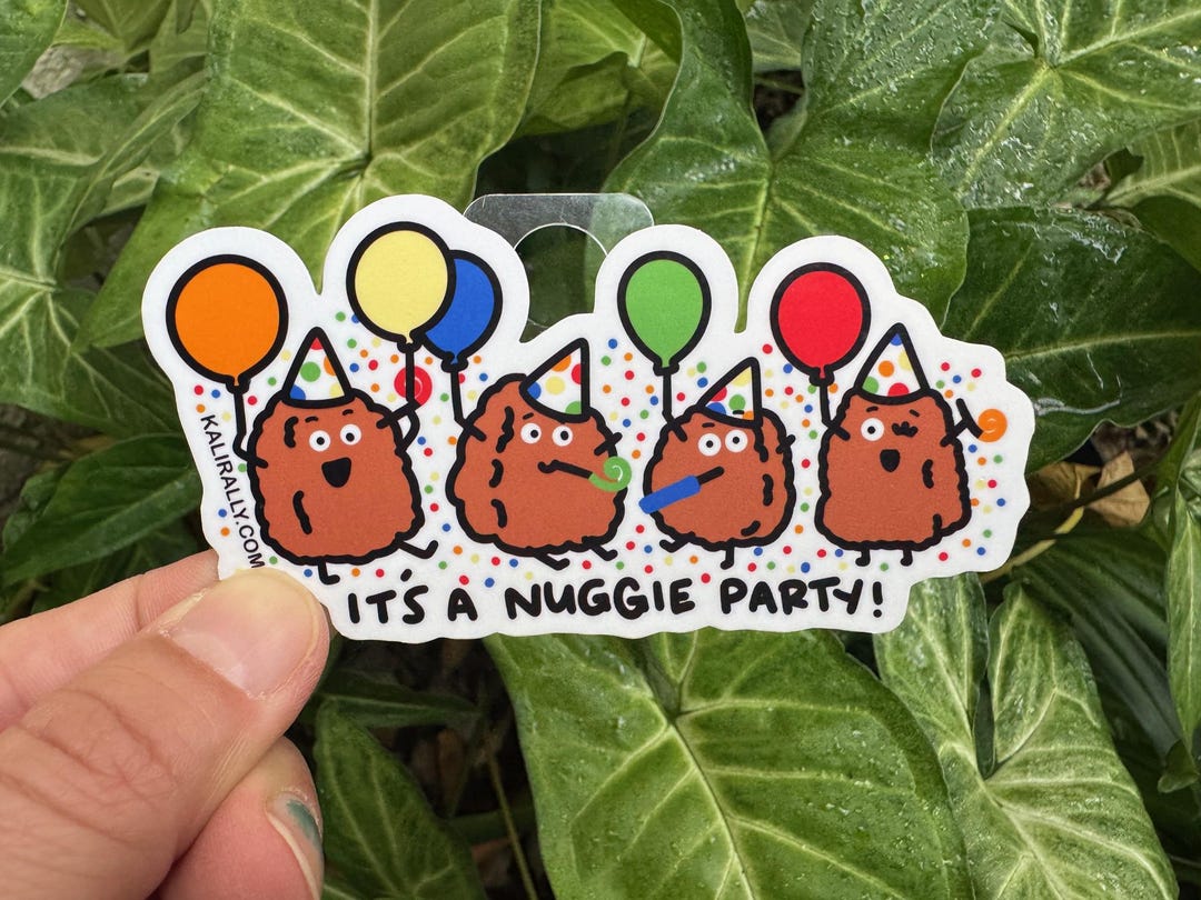 Chicken Nugget Sticker I Love Chicken Nuggets Sticker Birthday Gift ...