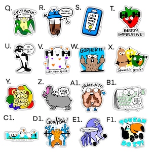 Funny Gym Sticker Pack Personal Trainer Gift Waterproof Decals Weight ...