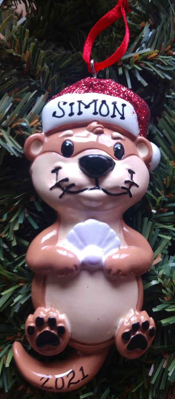 Personalized Otter Ornament | Etsy