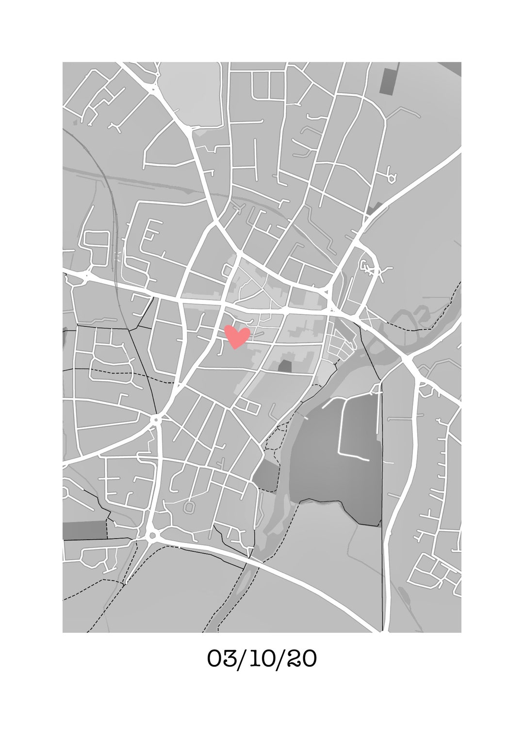 Personalised A4 Map Print - Etsy UK