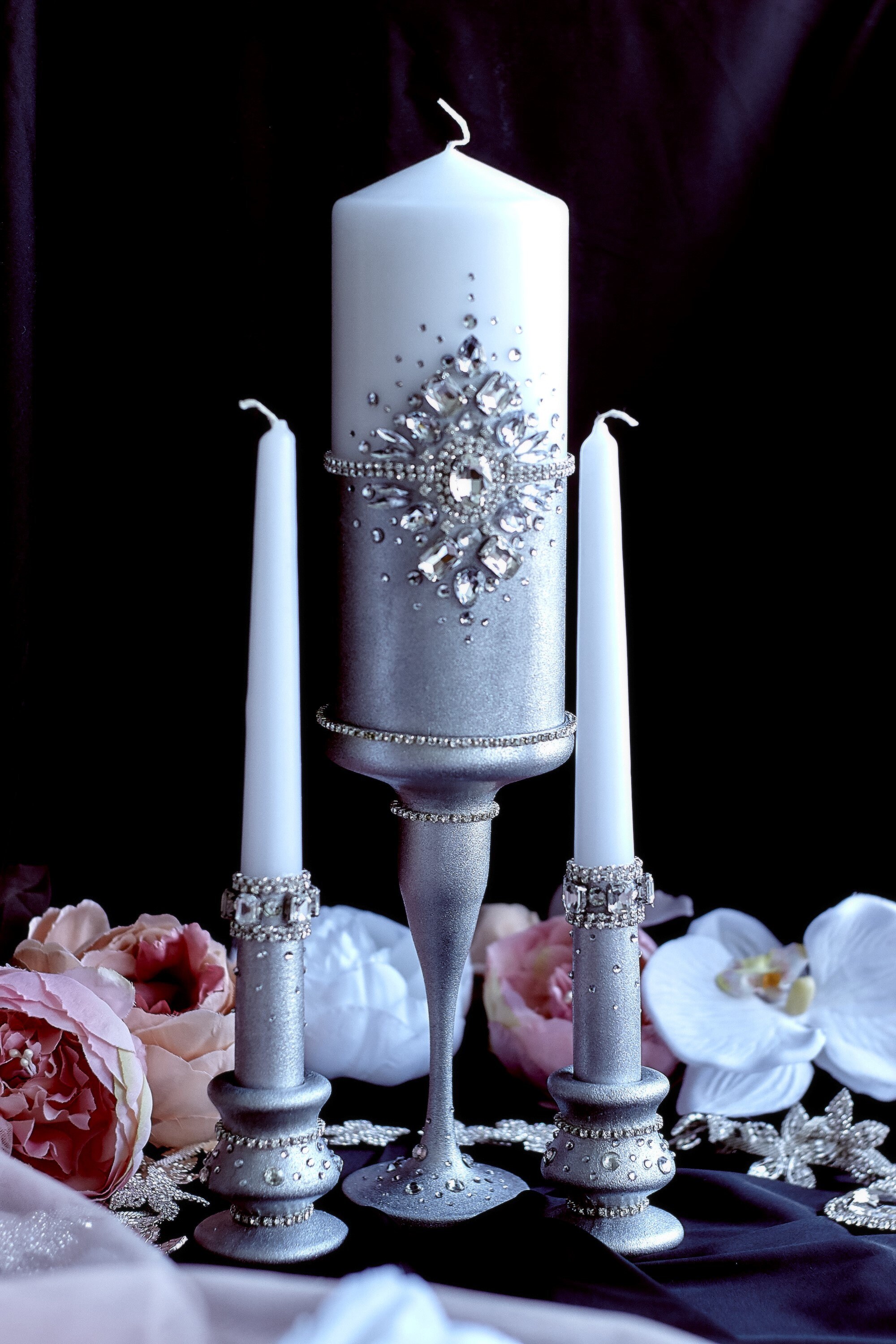 Unity Candle Set Personalized Unity Wedding Candle Memorial - Etsy