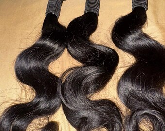 3 Bundles Brazilian Virgin Human Hair Extensions Grade 10A Straight ...