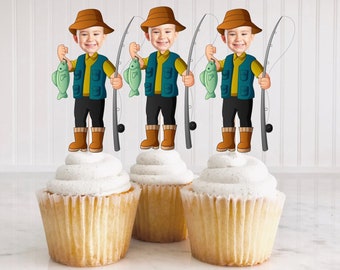 Gone Fishing Cake Topper Birthday Party Fishing Themed Party - Etsy
