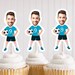 Football Cupcake Topper Printable, Soccer Player Cupcake Topper ...