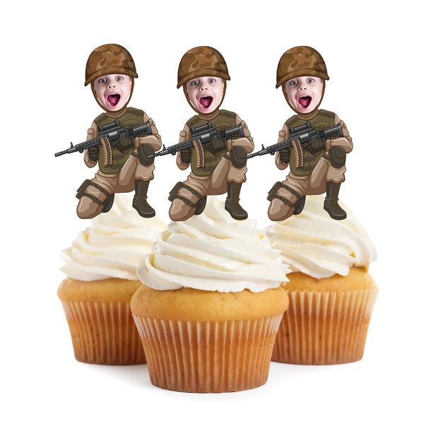 Army Cupcake Toppers - Etsy