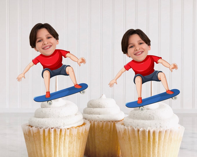 Custom Football Player Cupcake Topper, Custom Photo Topper, American ...