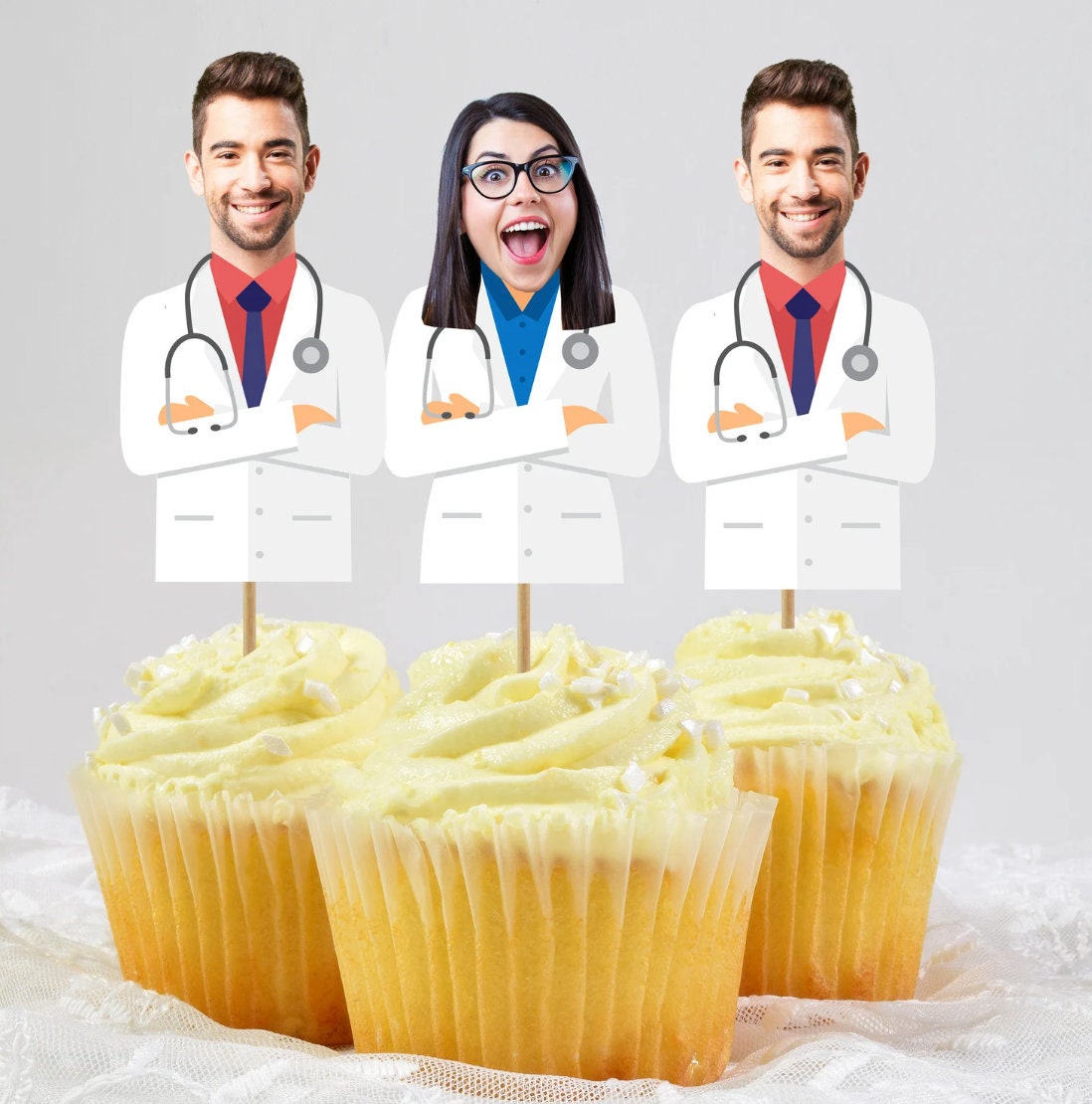 Doctor Cupcake Topper Printable, Nurse Cupcake Topper Printable With ...