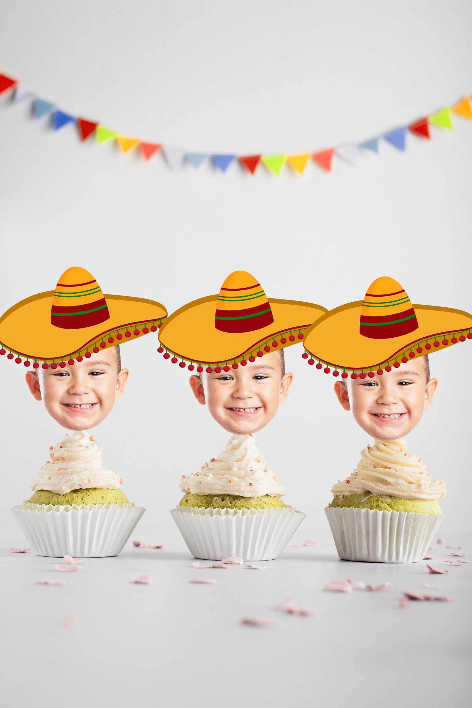 Fiesta Birthday Cupcake Toppers, Mexican Fiesta Cupcake Topper, Fiesta ...
