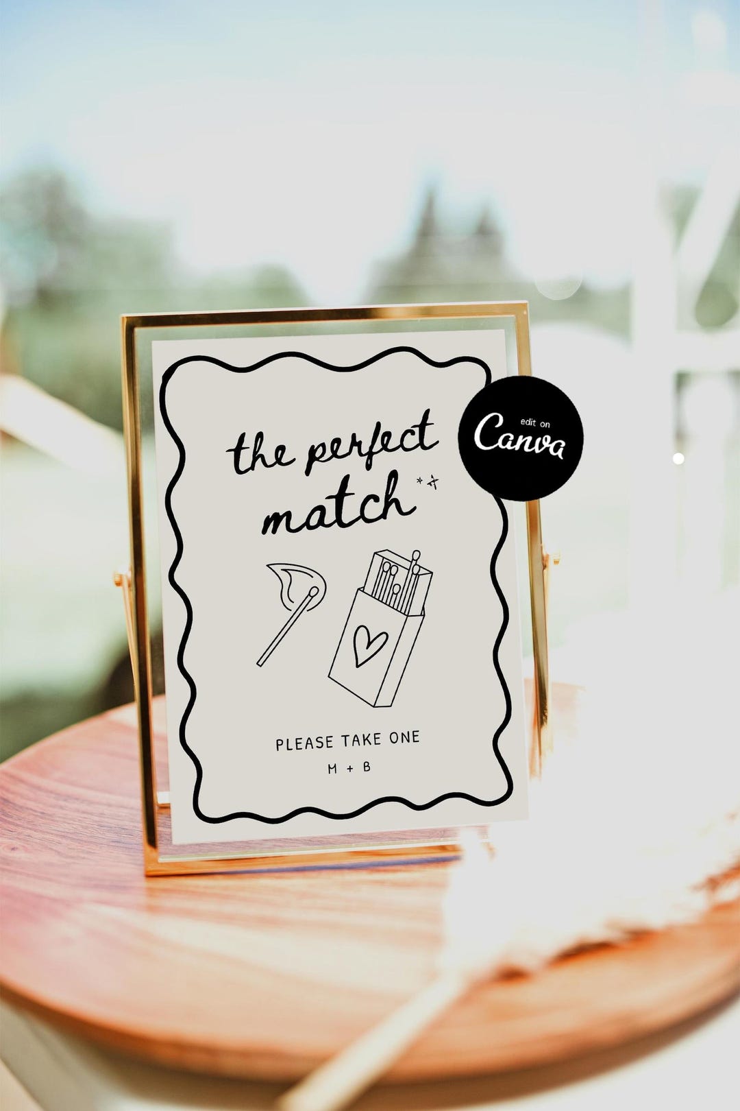 Wedding Match Box Favor Sign, Perfect Match Favor Sign, Unique Match ...