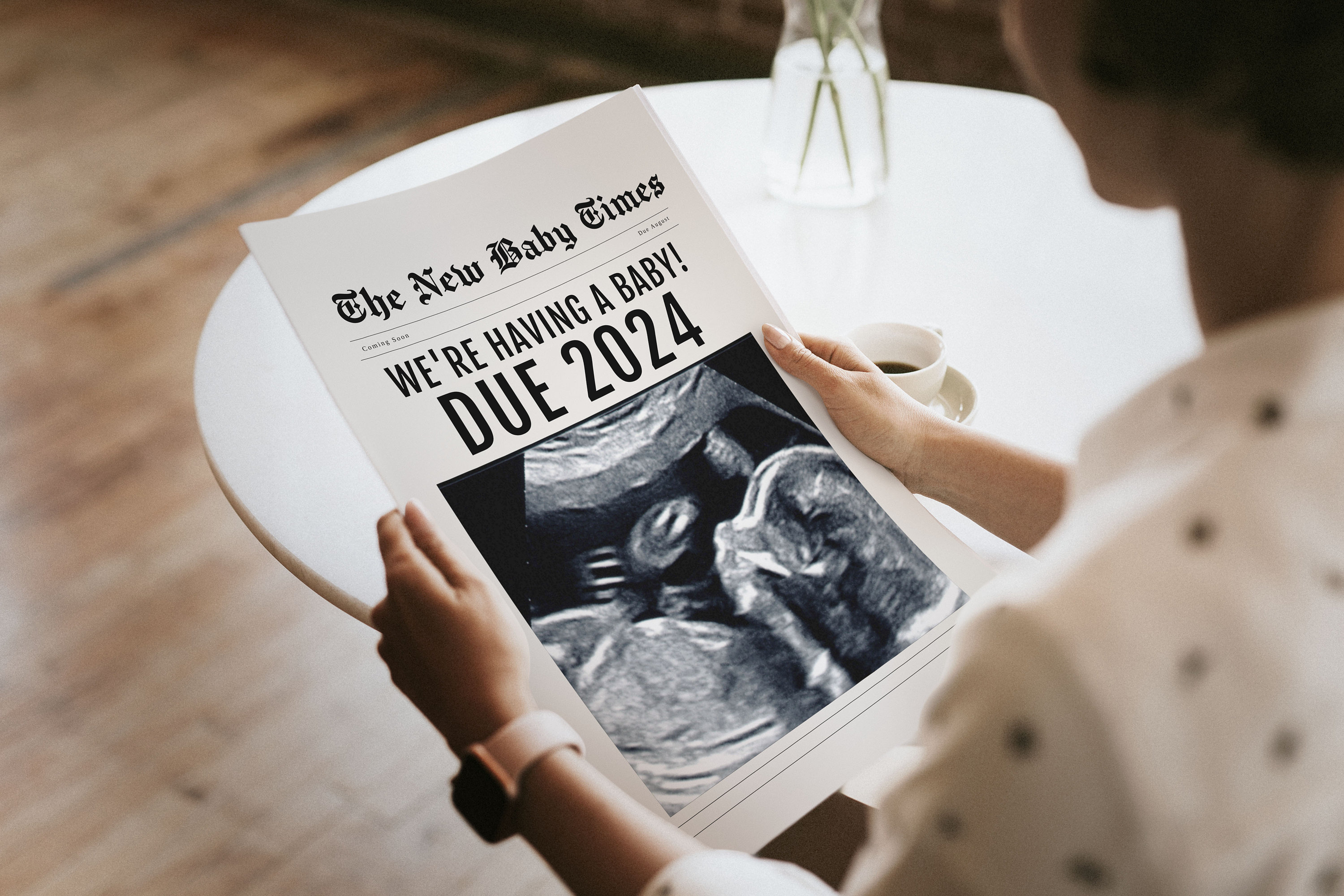Extra! Extra! We're Having a Baby!, Pregnancy Announcement Newspaper ...