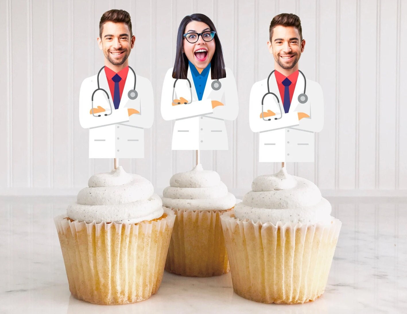 Doctor Cupcake Topper Printable, Nurse Cupcake Topper Printable With ...