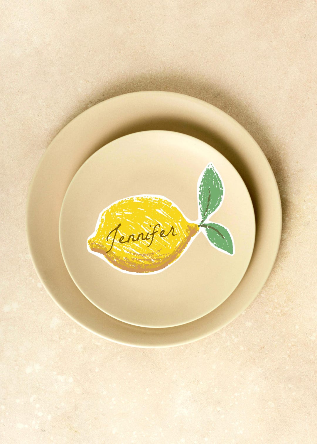 Lemon Place Cards Template Lemon Amalfi Mediterranean Table Name Card ...