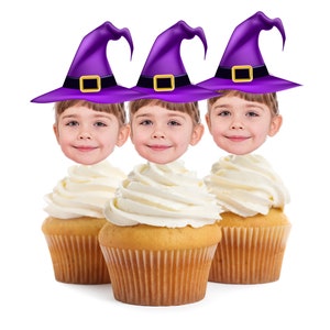 Halloween Birthday Cupcake Topper, Witch Cupcake Topper Printable, Kids ...
