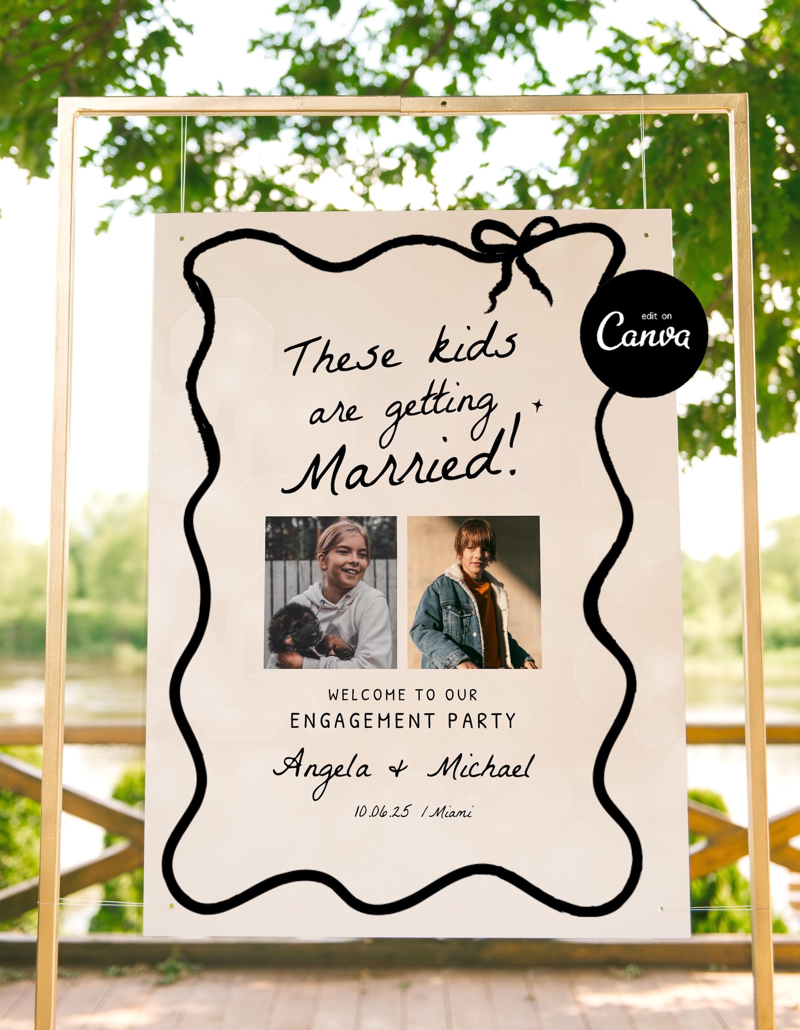 Engagement Welcome Sign, the Night Before Photo Welcome Sign, Photo ...