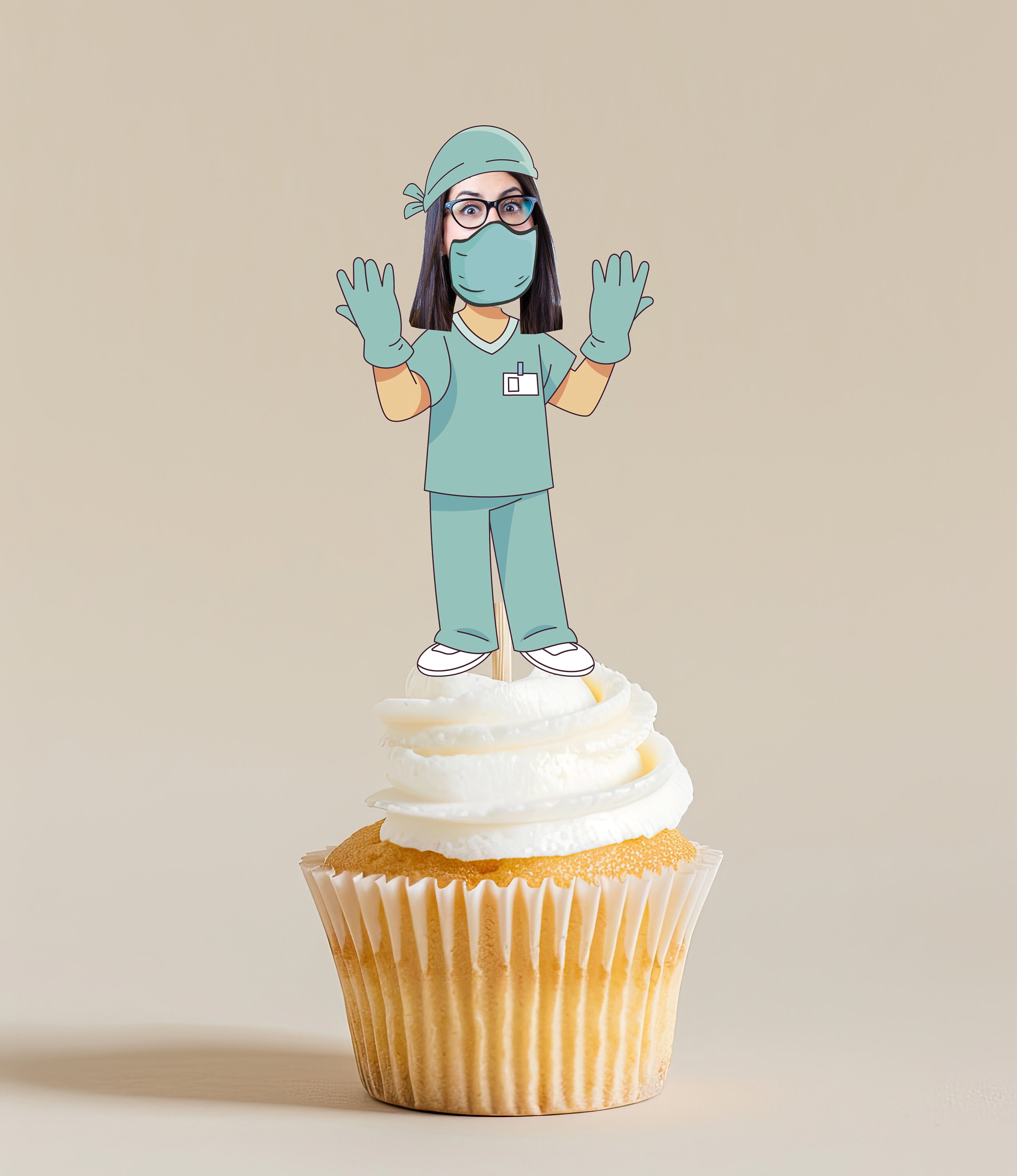 Surgeon Doctor Cupcake Toppers Graduation, Anesthesiologist Doctor ...