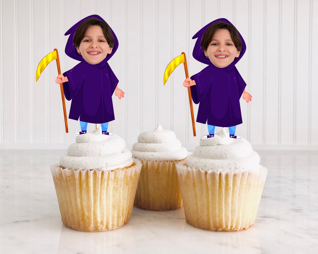 Boy Birthday Halloween Cupcake Topper, Halloween Kids Cupcake Topper ...