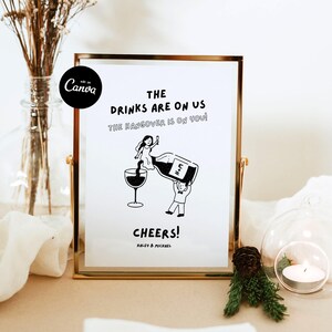 Open Bar Menu Sign Open Bar Wedding Sign Printable Open Bar and ...