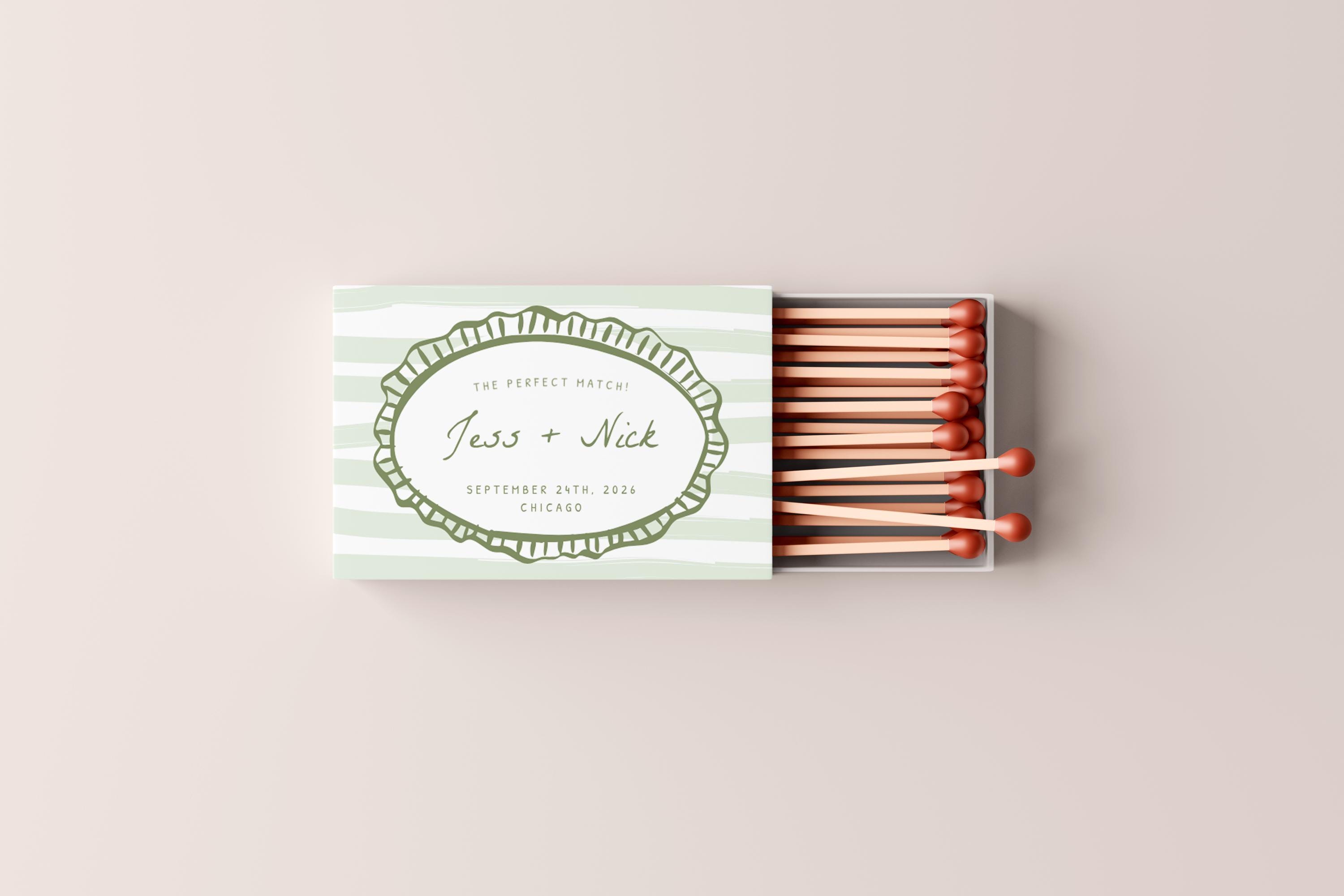 Editable Wedding Matchbox Template, the Perfect Match Favor, Custom ...