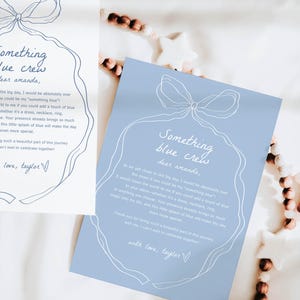 Something Blue Crew Proposal, Will You Be My Something Blue Card ...