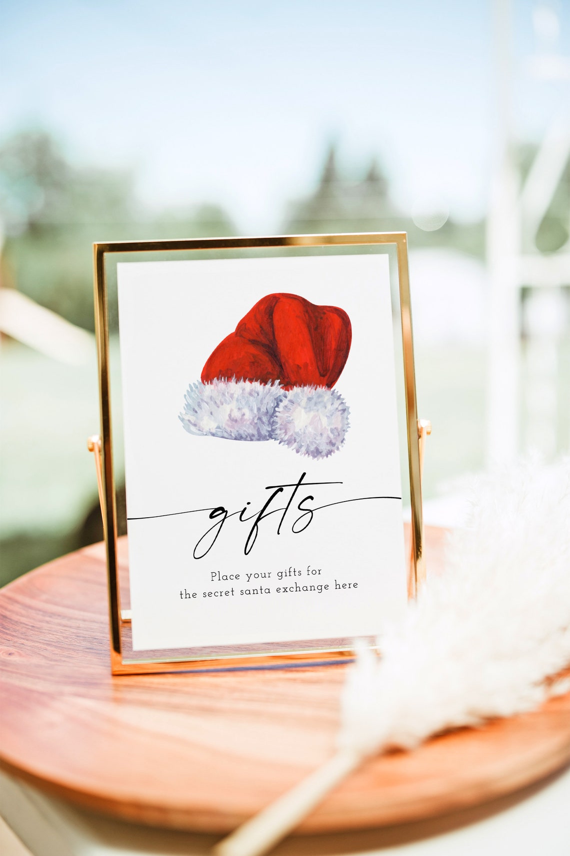 Printable Secret Santa Gift Table Sign | Printable Secret Santa ...