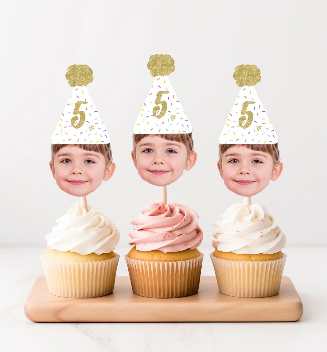 Sprinkle Cupcake Toppers, Sprinkle Birthday Party Decor, Milestone ...