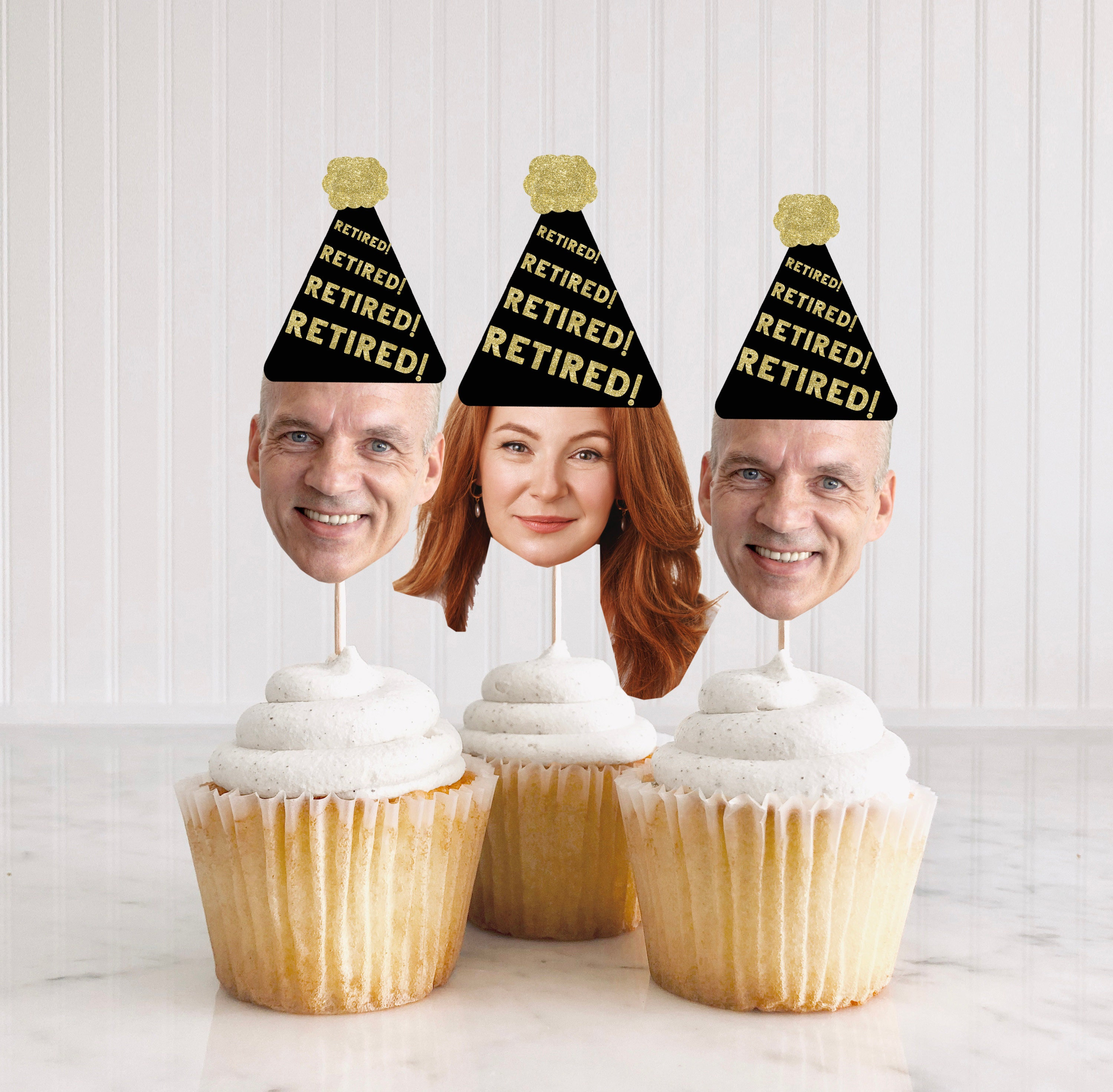 Retirement Cupcake Topper Printable, Retirement Party Decor, Retirement ...